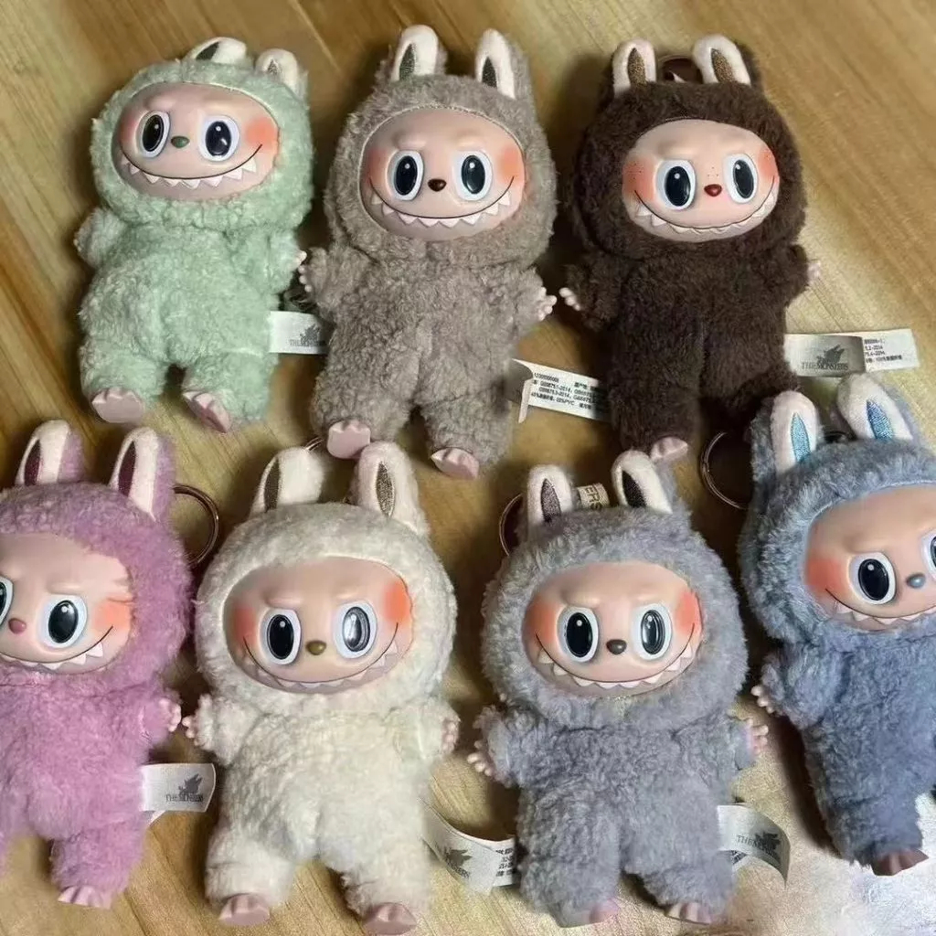 Labubu Os Monstros Pelúcia Macaron Figura De Ação Labu Chaveiro Boneca ...