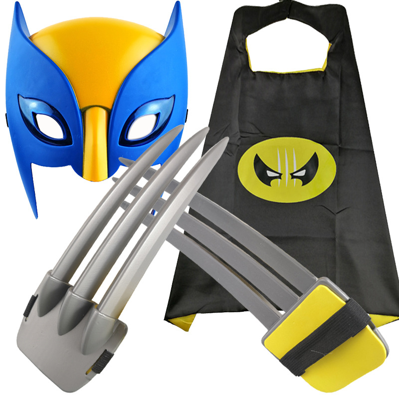 Conjunto Completo De Wolverine Infantil Garra Cosplay Máscara De Lobo ...