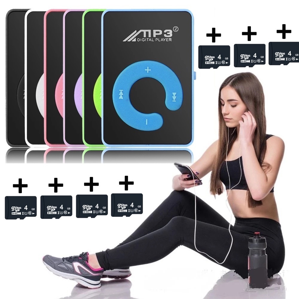 HQAi Mini MP3 Player Portátil Hifi Digital RGB USB 2.0 com Embalagem de ...