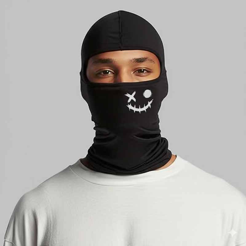 Máscara Completa De Proteção Solar Para Motocicleta Com Estampa Evil ...