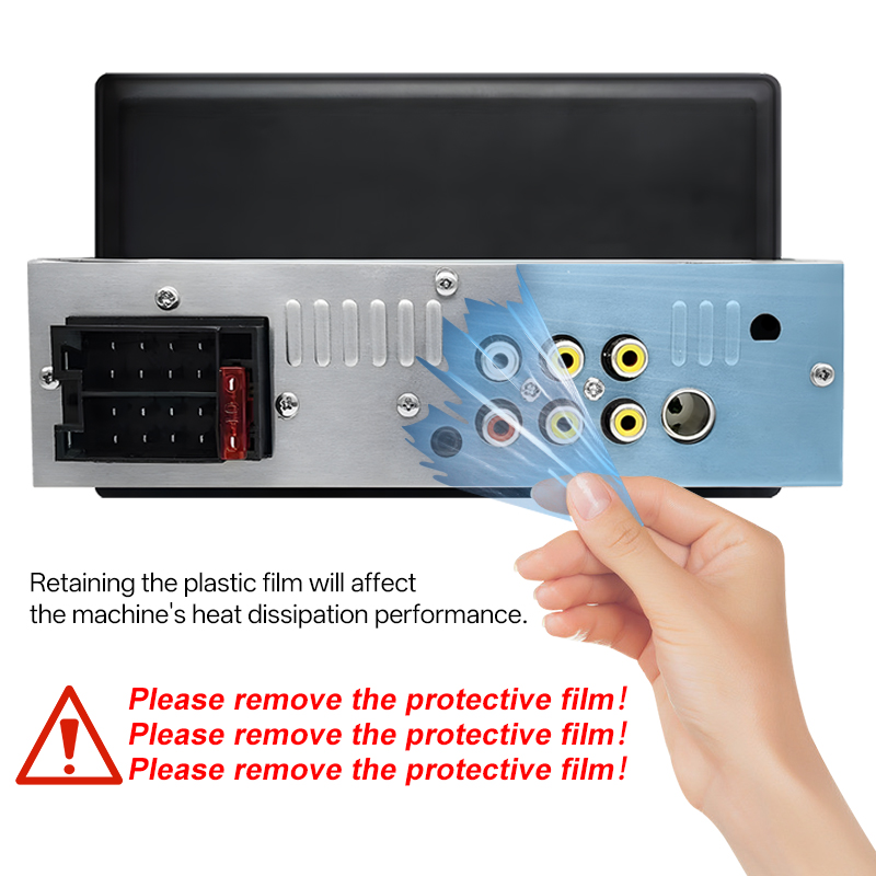 Sistema Central de Multimídia Automotivo MP5 Bluetooth 1 DIN 7 Polegadas USB AUX TF Tela de ...