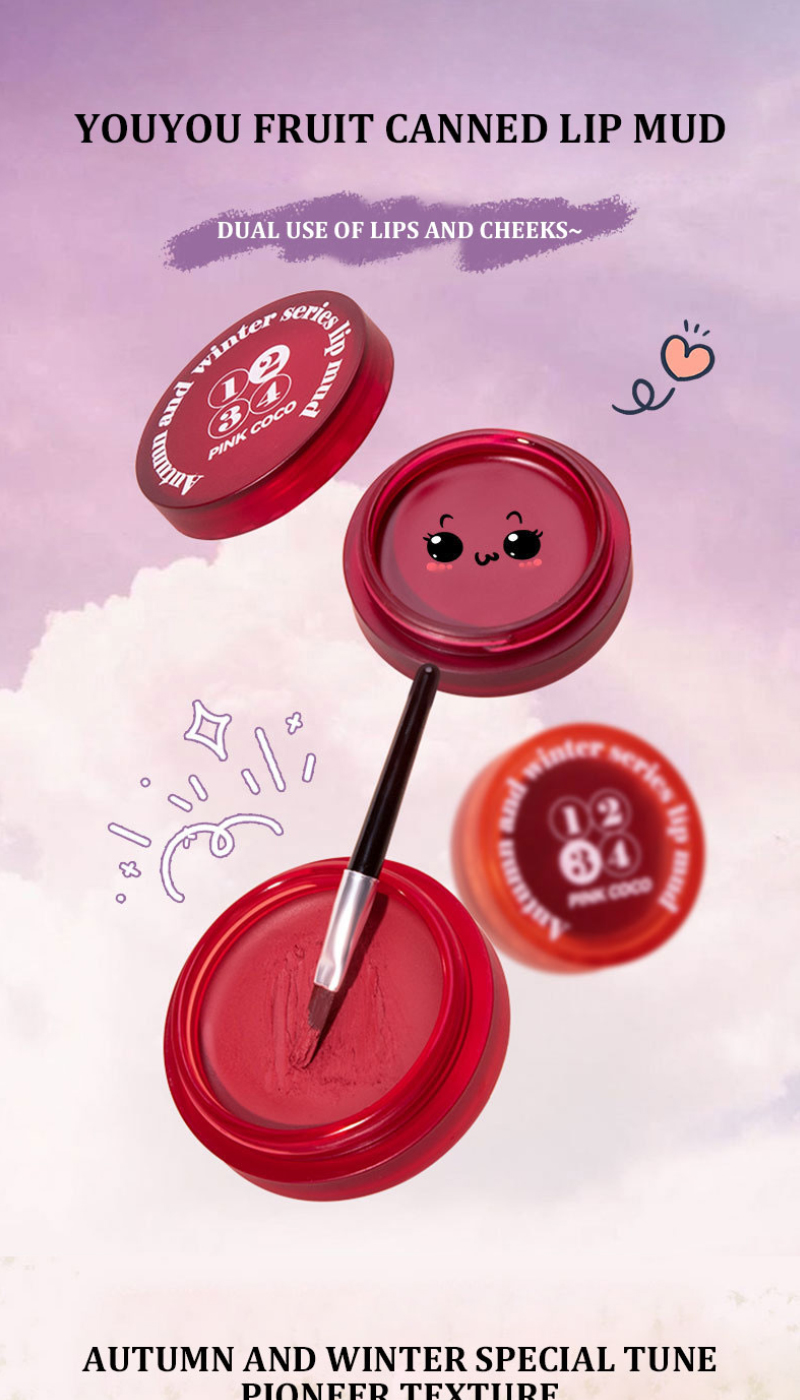 Pink Coco Lip Mud Em Pote: Glaze Labial Dual Uso Para Lábios E ...