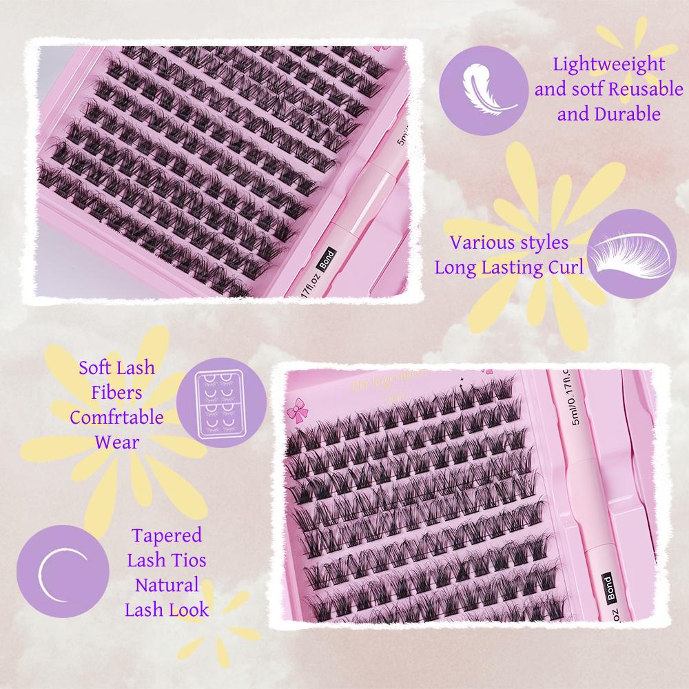 Kit de extensão de cílios 144 - kit pessoal de extensão de cílios D ...