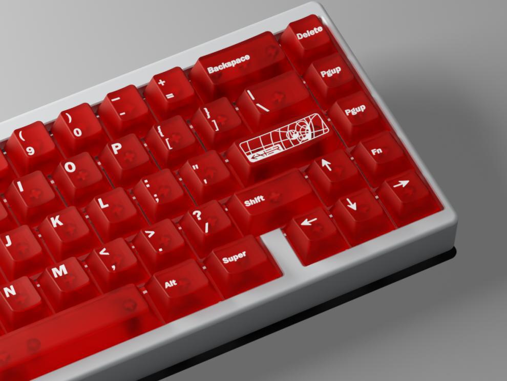 Misty Transparência Keycaps ABS Cherry Profile Keycap Personalizados ...