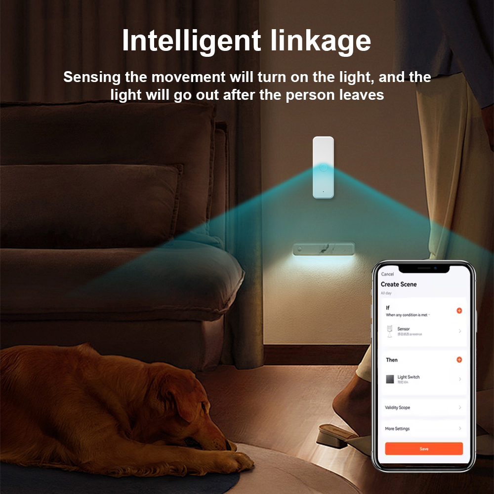 Sensor de Movimento PIR WiFi/Zigbee compatível com Tuya para Casa ...