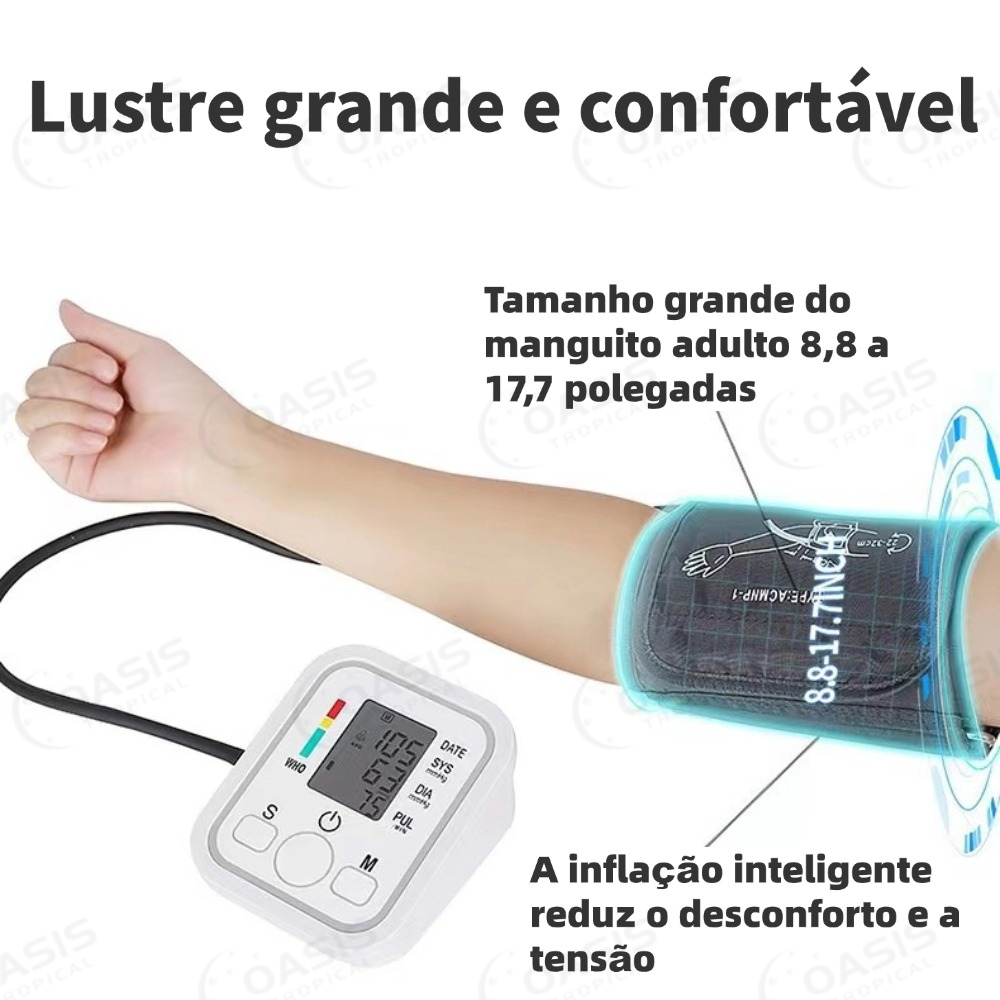 Monitor digital de pressão arterial de braço totalmente automático ...