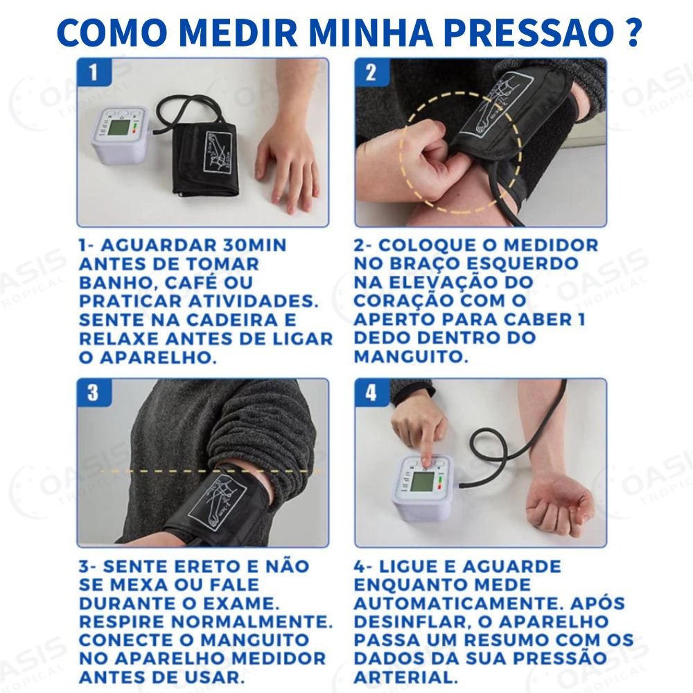 Monitor digital de pressão arterial de braço totalmente automático ...