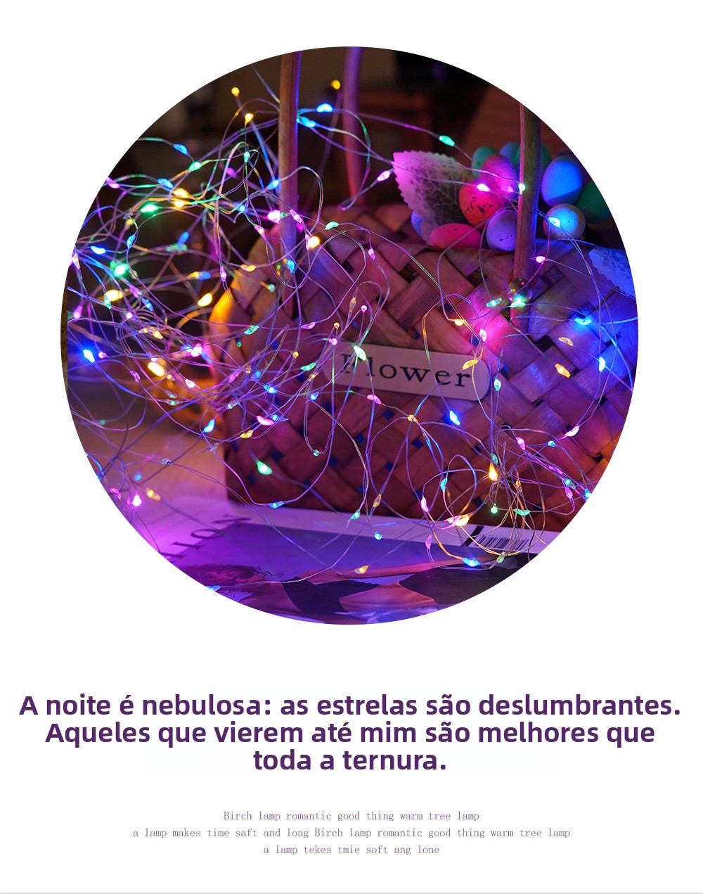 4 Unidades Fio Fada 2 Metro Cordão Luz Decolar Festas Leds Pilha Luzes ...