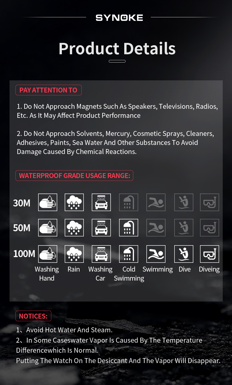 SYNOKE Relógio Masculino Alarme Cronógrafo Multifuncional Esportivo Digital Eletrônico | Shopee ...