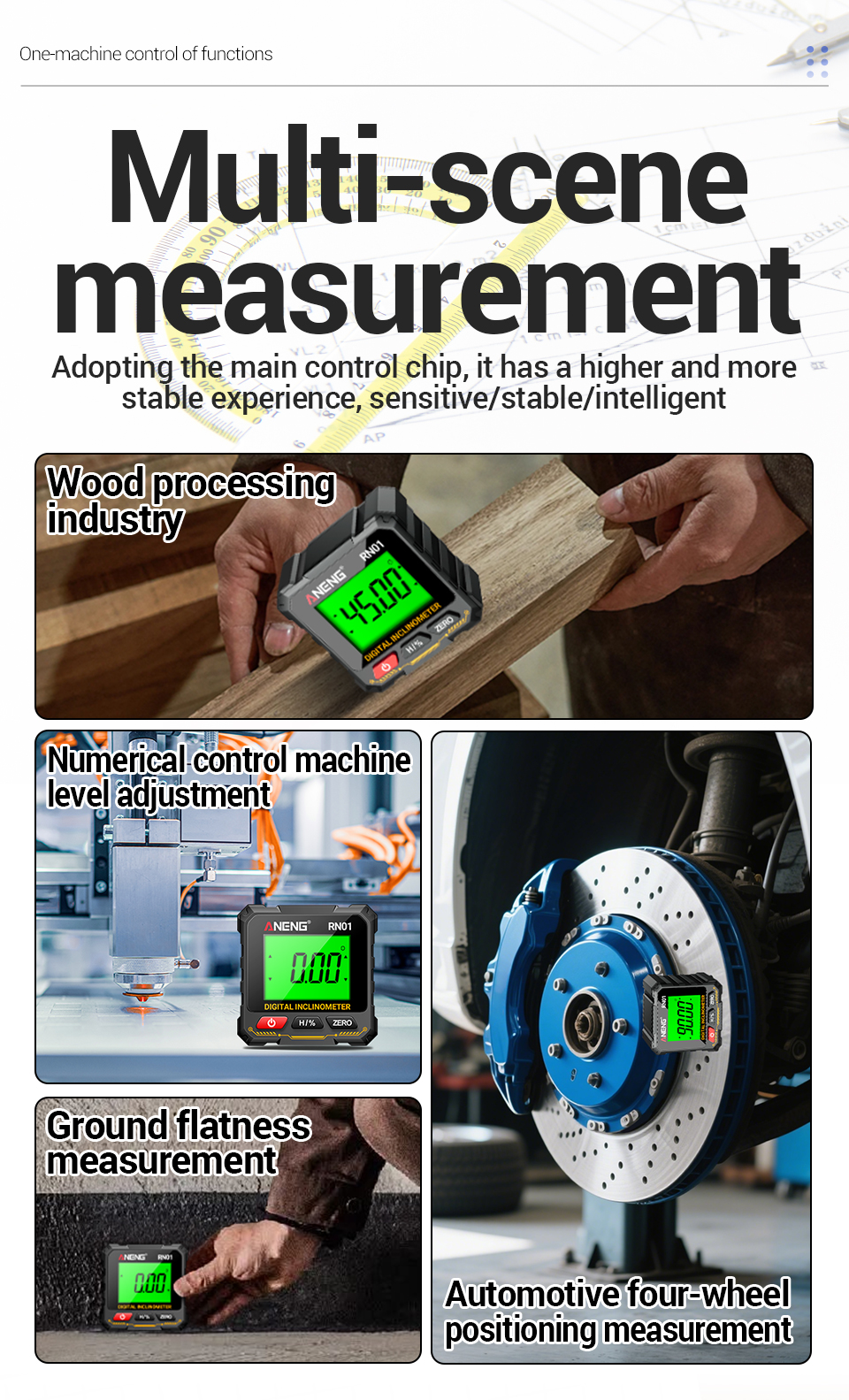 One Piece ANENG RN01 Transferidor Digital Inteligente Mini Medidor De ...