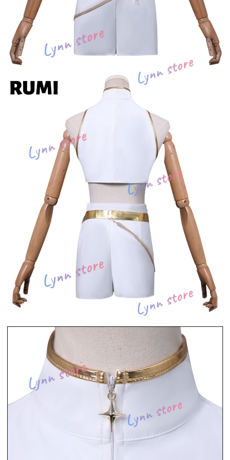 KPOP Cosplay Fantasia Animado DEMON HUNTERS RUMI ZOEY MIRA Peruca De ...