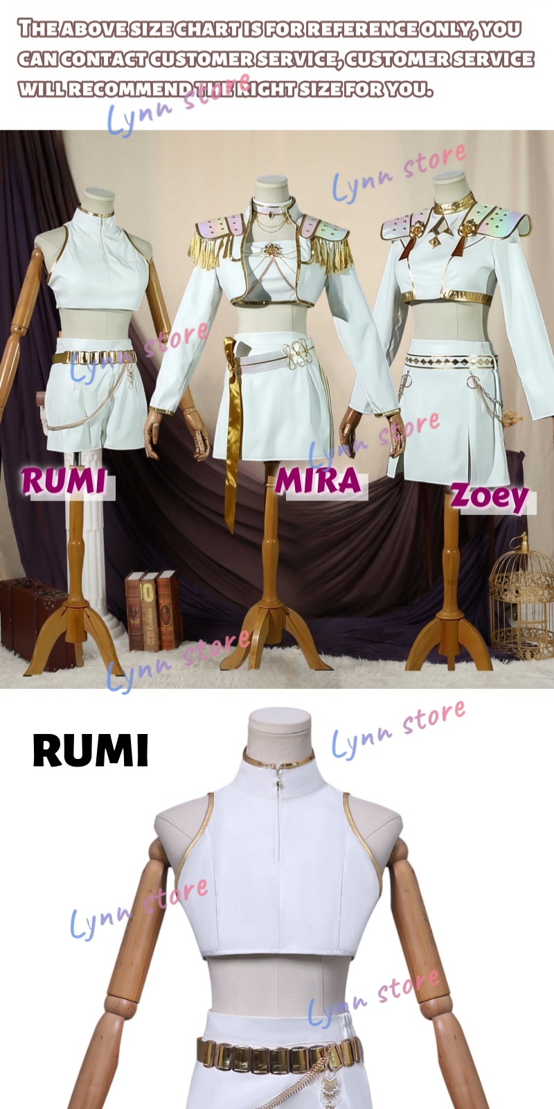 KPOP Cosplay Fantasia Animado DEMON HUNTERS RUMI ZOEY MIRA Peruca De Terno Branco | Shopee Brasil
