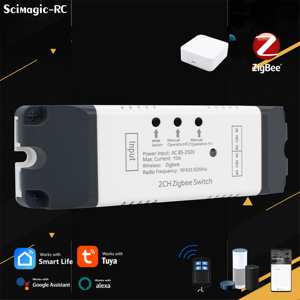 Smart Zigbee AC/DC 7-32V Controlador de Motor de Atuador Linear de 2 Canais Módulo de ...
