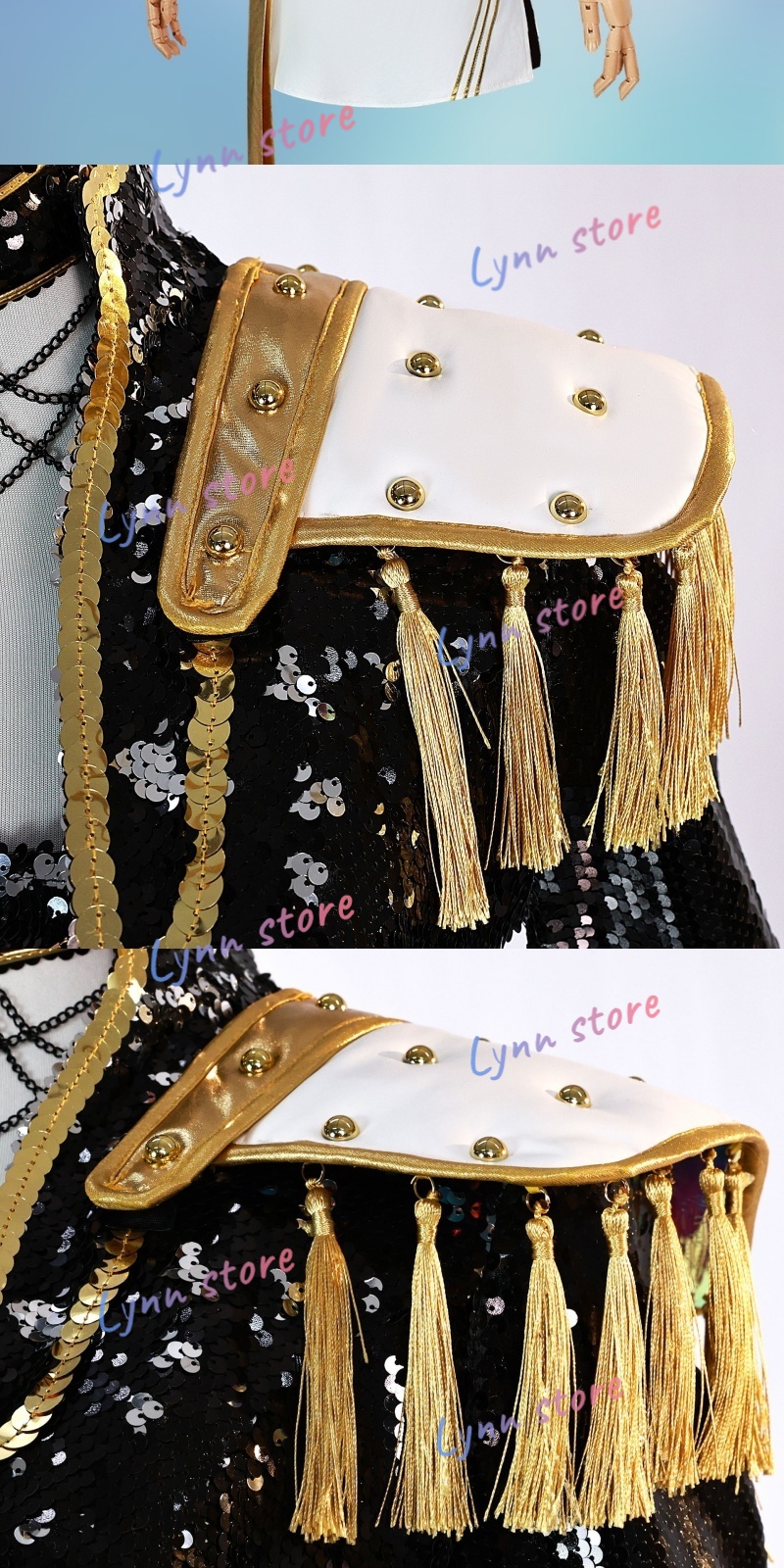 Novidades KPOP DEMON HUNTERS Cosplay Peruca RUMI ZOEY MIRA Preto Ouro ...