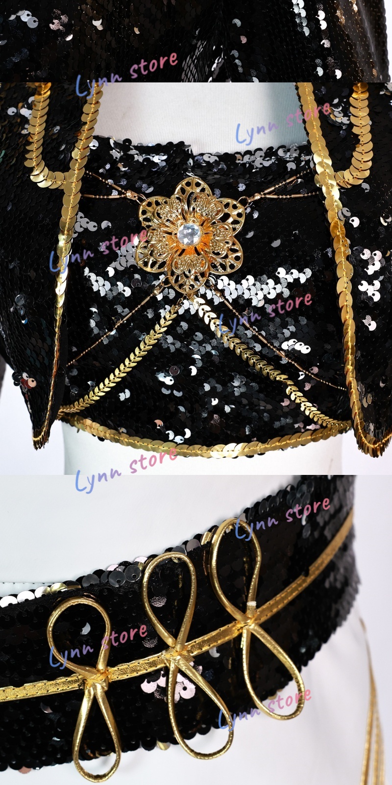 Novidades KPOP DEMON HUNTERS Cosplay Peruca RUMI ZOEY MIRA Preto Ouro ...