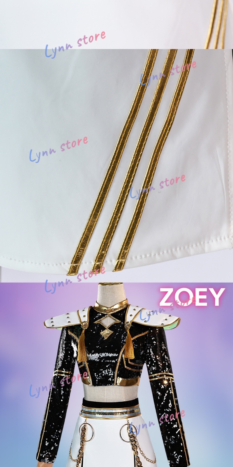 Novidades KPOP DEMON HUNTERS Cosplay Peruca RUMI ZOEY MIRA Preto Ouro ...