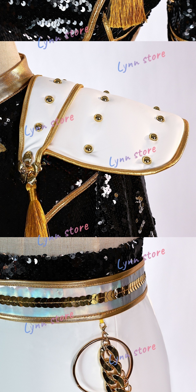 Novidades KPOP DEMON HUNTERS Cosplay Peruca RUMI ZOEY MIRA Preto Ouro ...