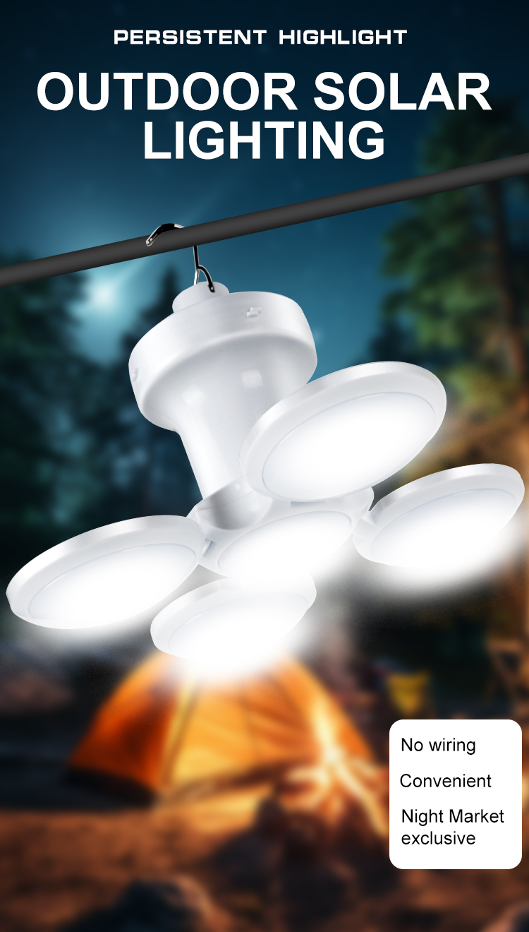 Lâmpada de futebol com energia solar, iluminação externa, luz de LED ...