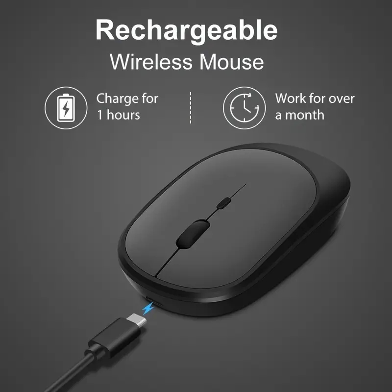 Novo Mouse Sem Fio de Duplo Modo Bluetooth 4.0 2.4G Ajuste de DPI em 3 ...