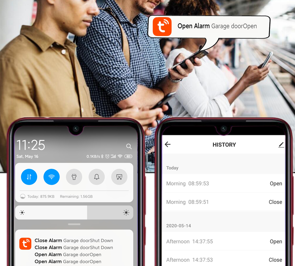 Para Tuya SmartLife WIFI Abridor De Porta Garagem Controlador ...