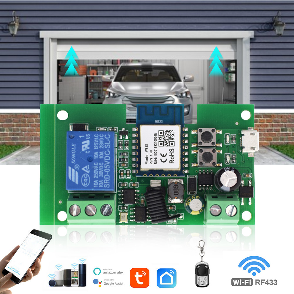 Controlador de Porta de Garagem WIFI SmartLife Tuya Módulo Relé ...