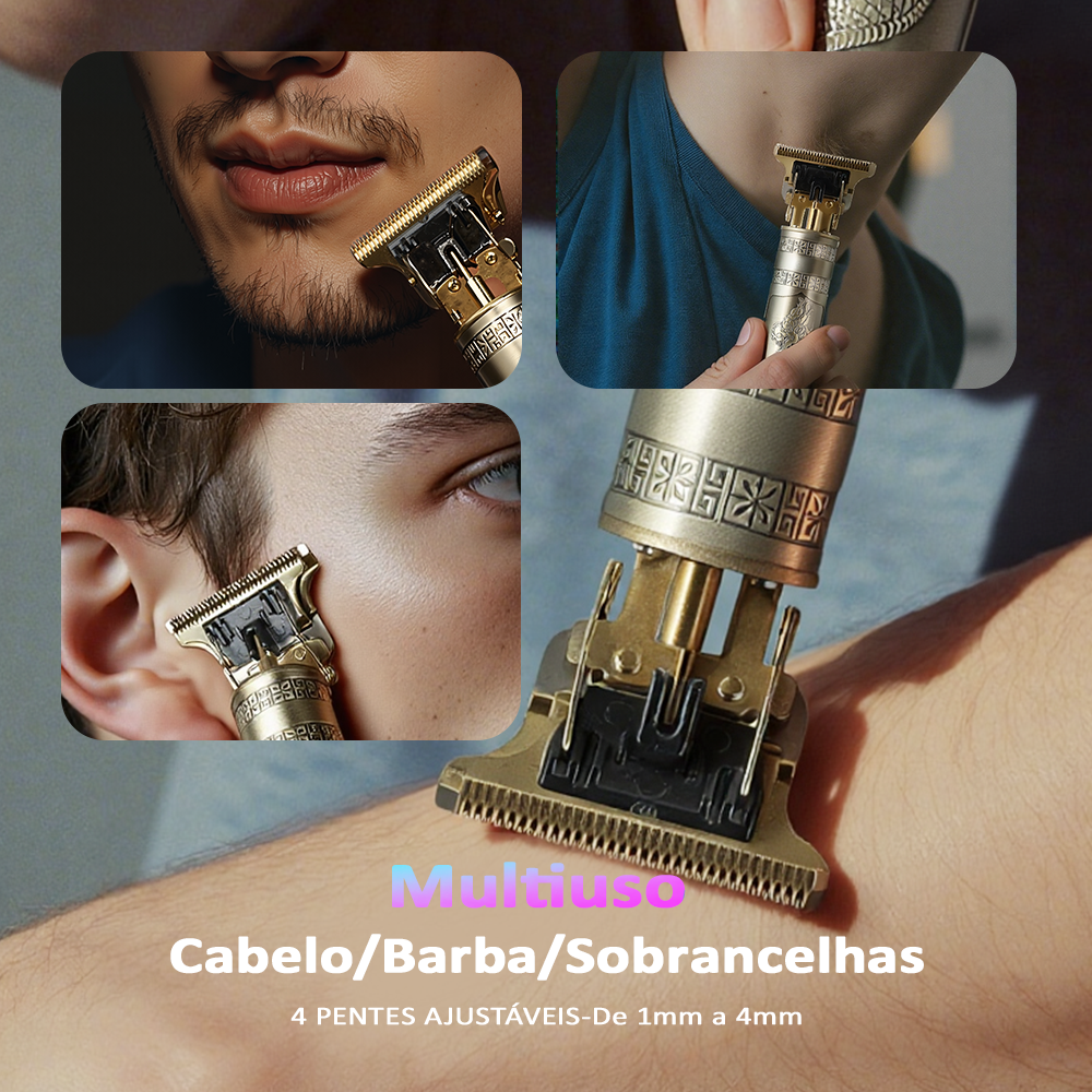 Kit Barbeador T9 Completo - Inclui Pentes e Pincel Corte Preciso Design ...