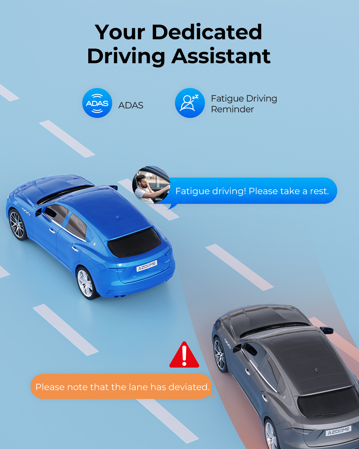 AZDOME M17 Pro 4K Dash Cam 3'Tela Embutida Wi-Fi ADAS Dashcam Câmera ...