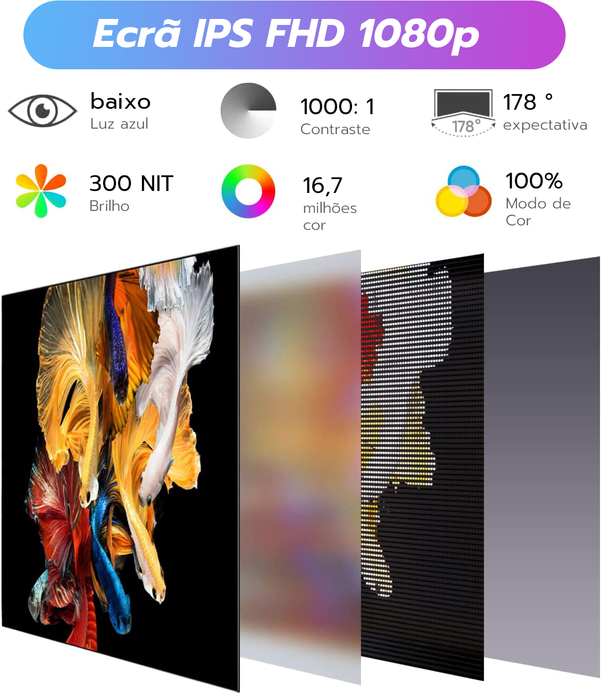 Bettdow monitor portátil para 15.6 ''1920*1080p 4k fhd ips monitor ...