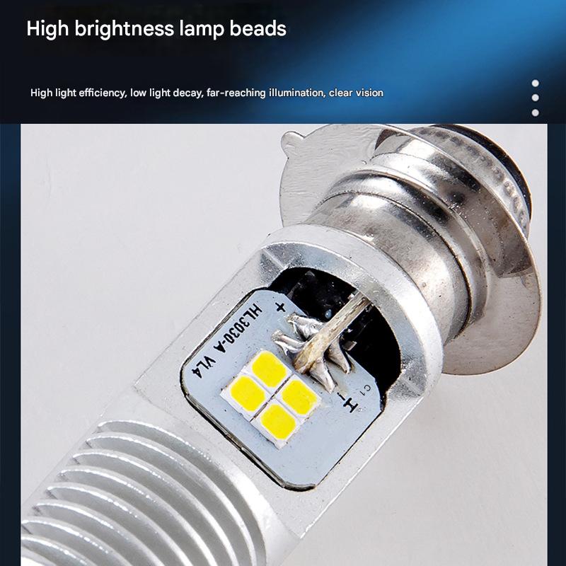 Farol de LED de quatro contas T19 para motocicleta com dupla iluminação ...