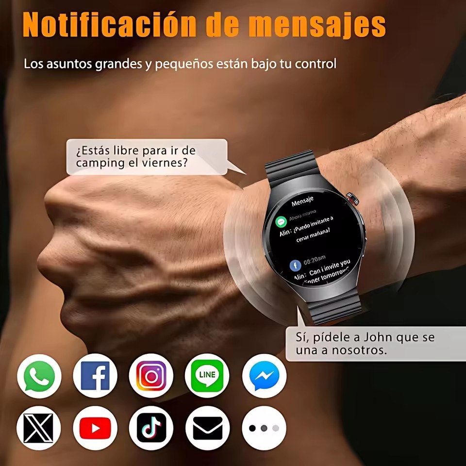 2025 Huawei Watch 5 Bluetooth Call Smartwatch com GPS, NFC, Bússola ...