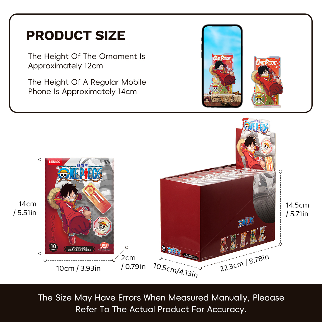 MINISO Série One Piece - Suporte de Diorama Acrílico Bonito e ...