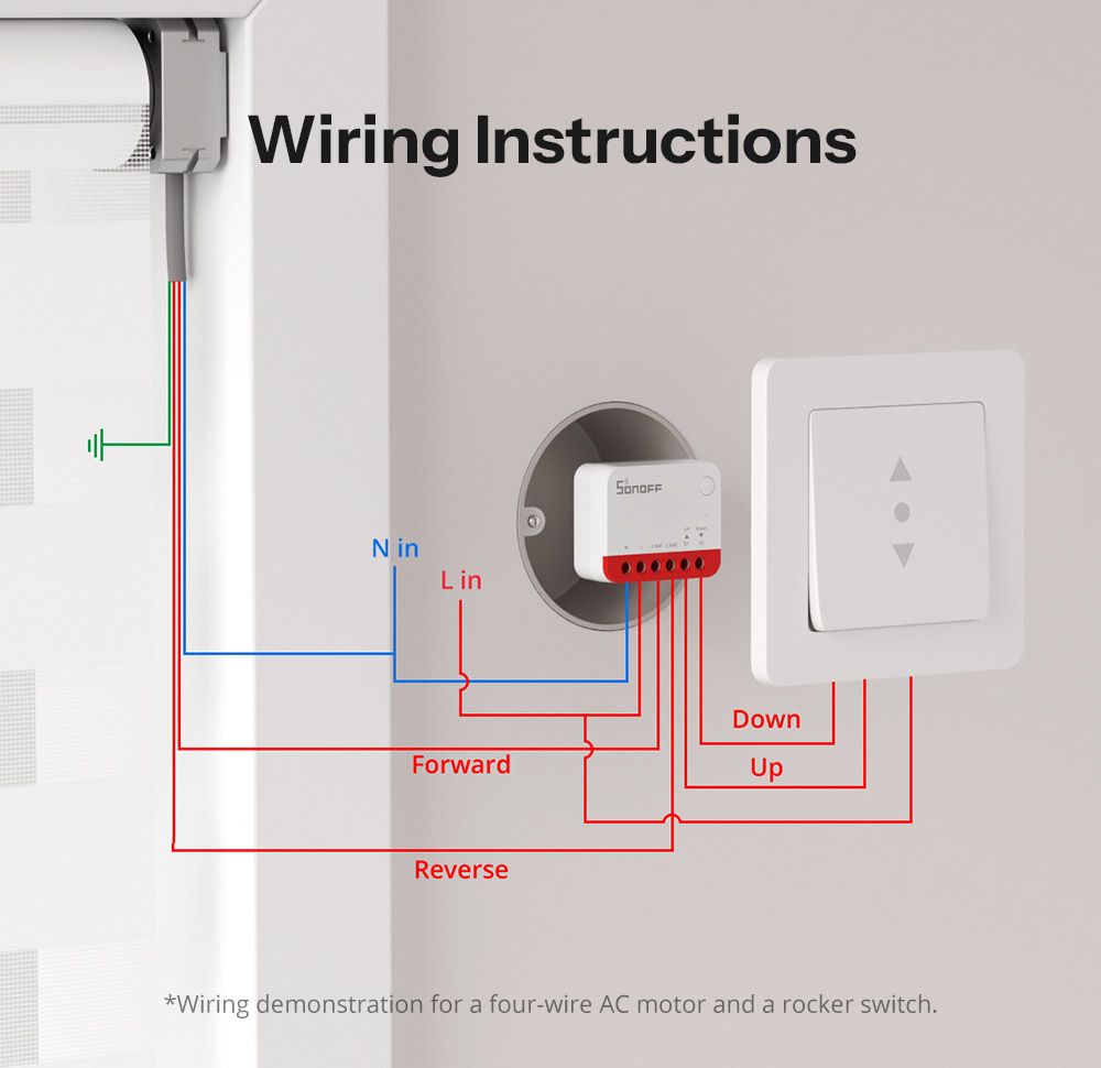 SONOFF MINI-ZBRBS ZigBee Smart Roller Shutter Switch Transformar Cortinas Com Controle ...