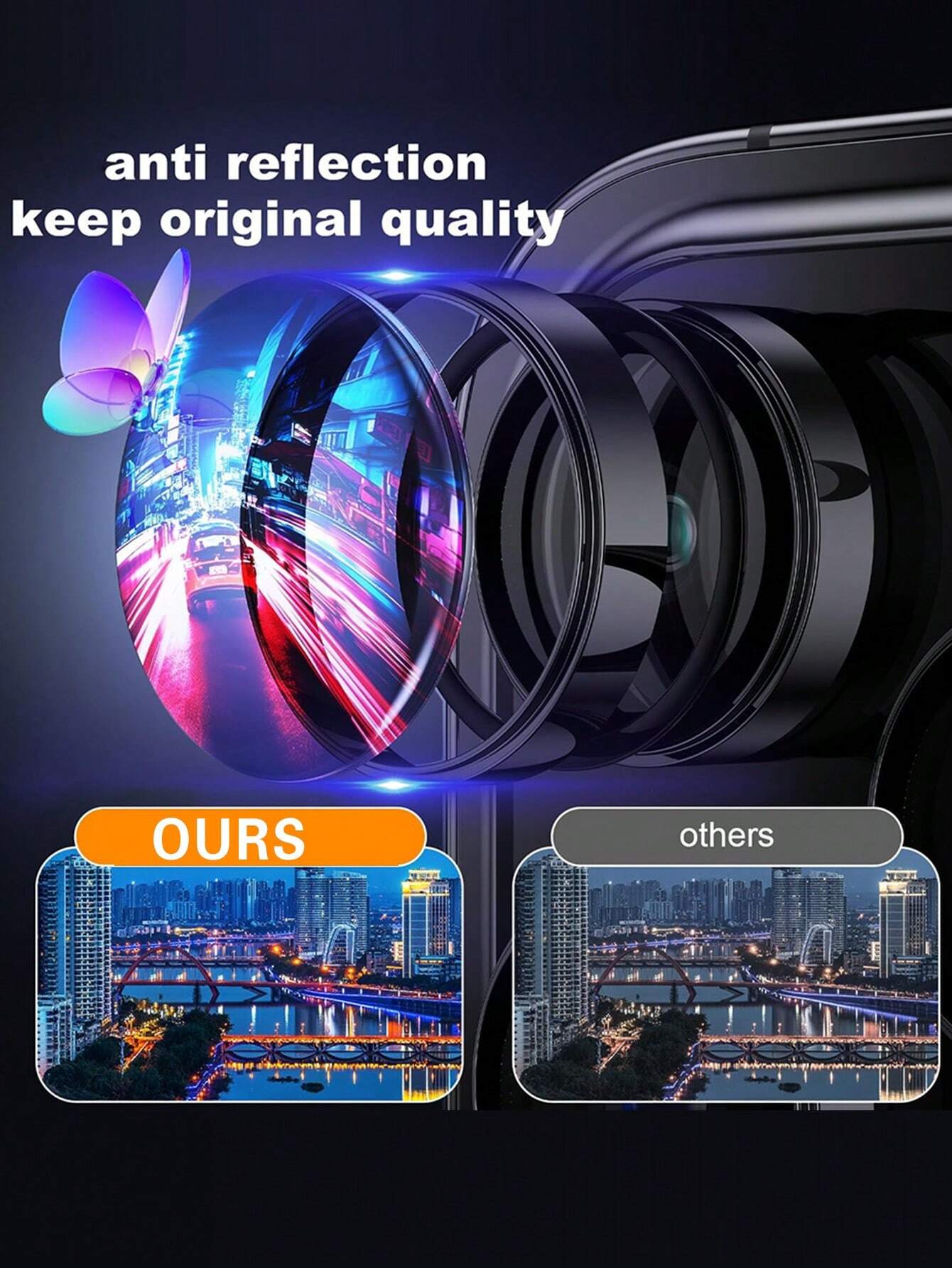 3 Lentes Protetor de Lente de Câmera Preta para Iphone 17 Pro Max/16 ...