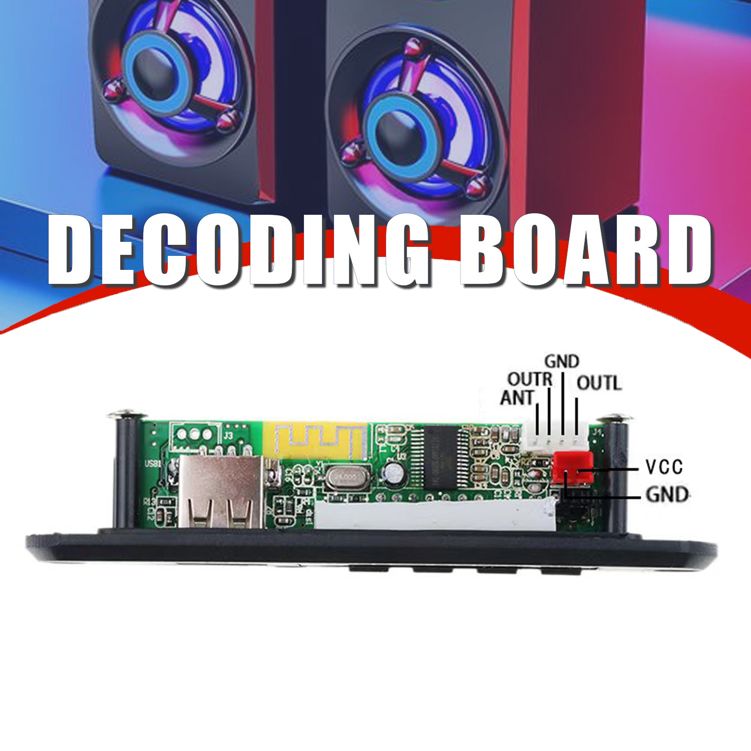 Módulo Bluetooth 5.0 para reprodutor de MP3 em áudio de carro 12V com ...