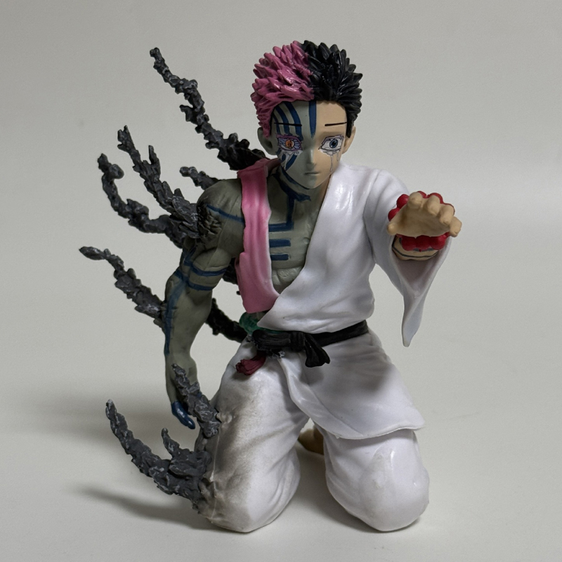 17cm Anime Demon Slayer Doze Kizuki Superior Rank Três Akaza Ajoelhado ...