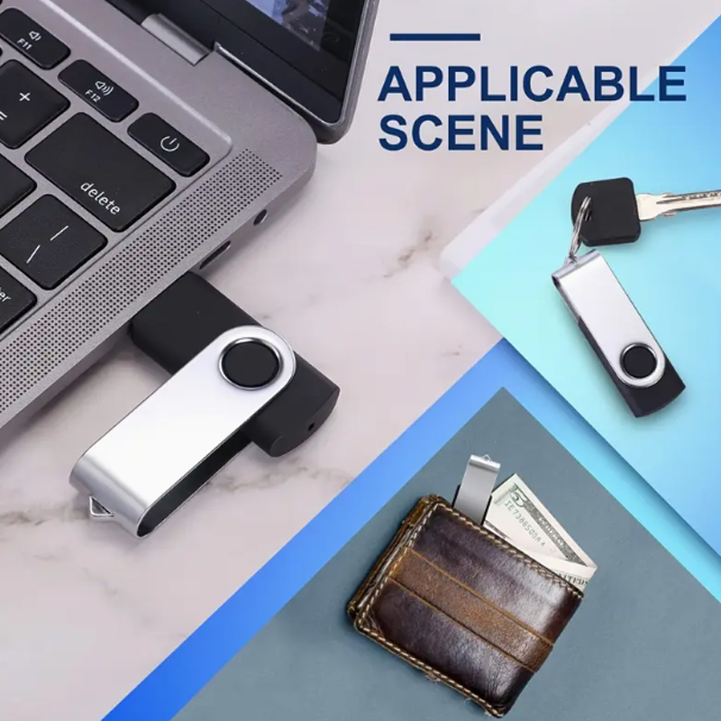 Pen Drive Portátil USB Flash Drive Giratória Capacidade Real de ...
