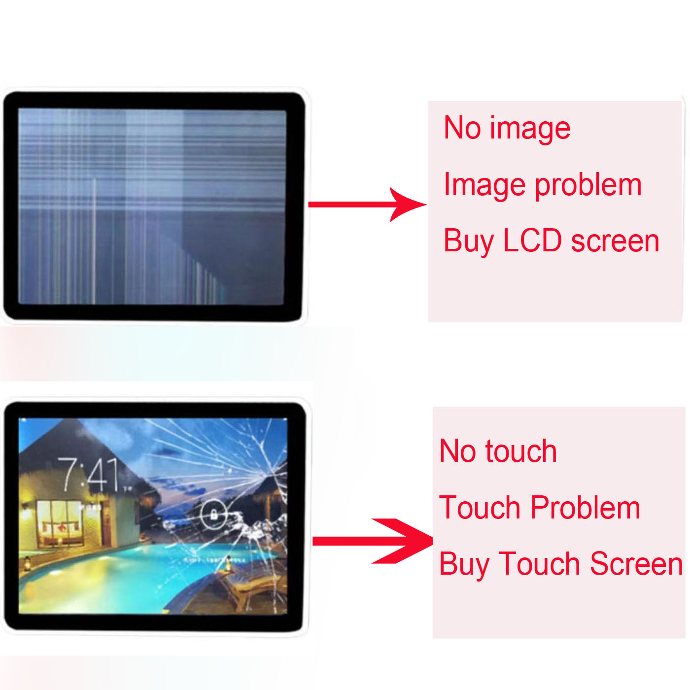 Para HK-Q8 7 Polegadas Touch Screen Digitador Tablet Nova Substituição ...