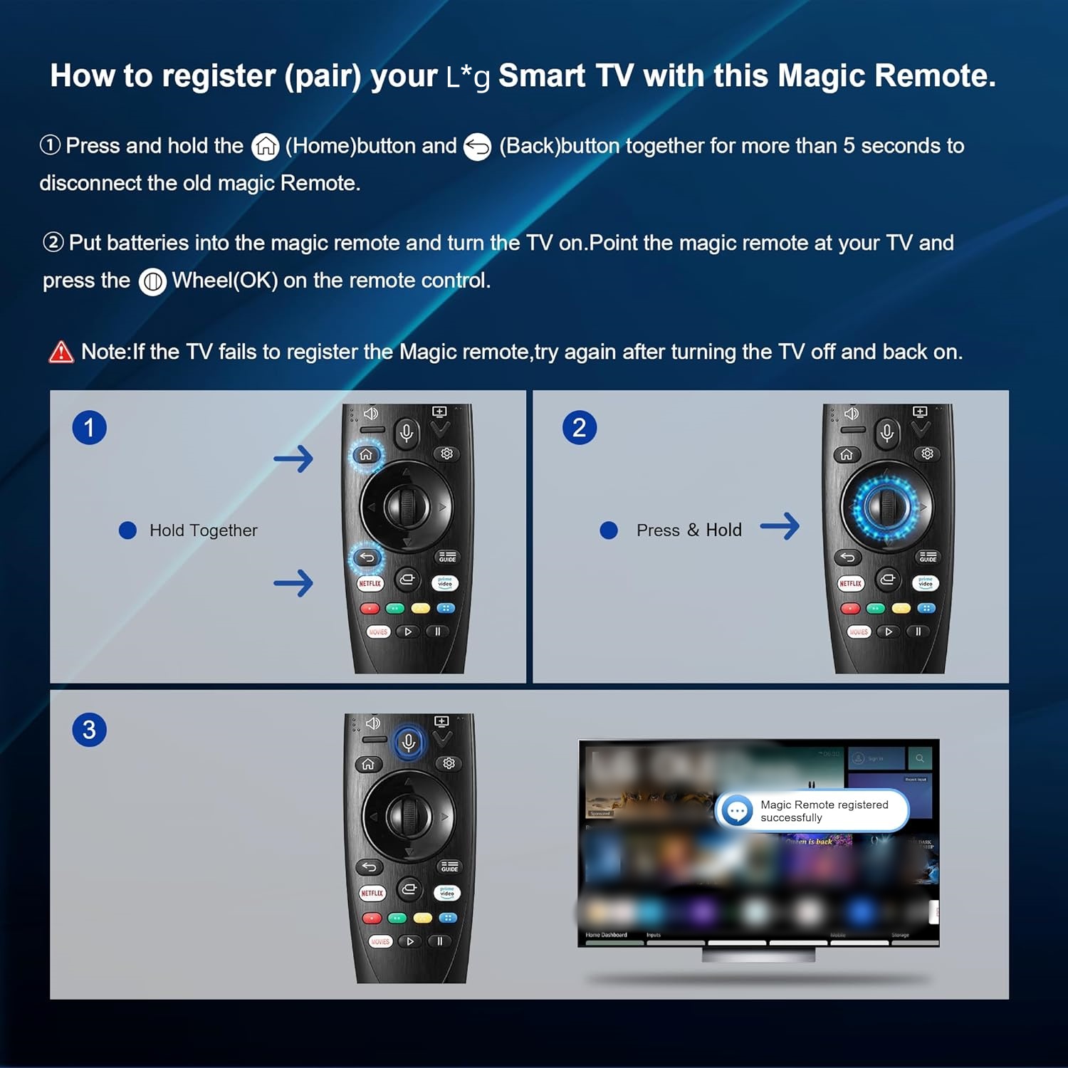 Controle Remoto de Voz Mágico para TV LG Smart TVs 2019-2021 AKB75855501 AN-MR20GA ANMR19BA ...