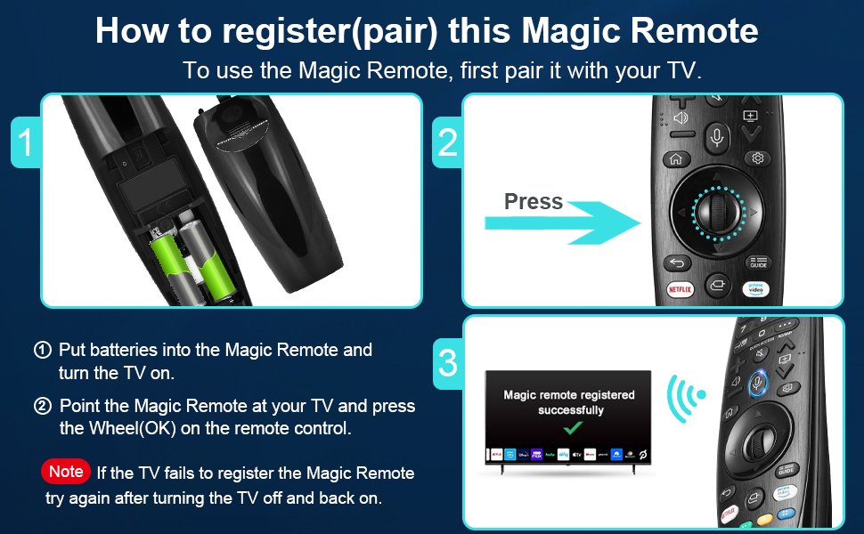 Controle Remoto de Voz de Substituição Magic para TV LG Smart TVs 2019 ...