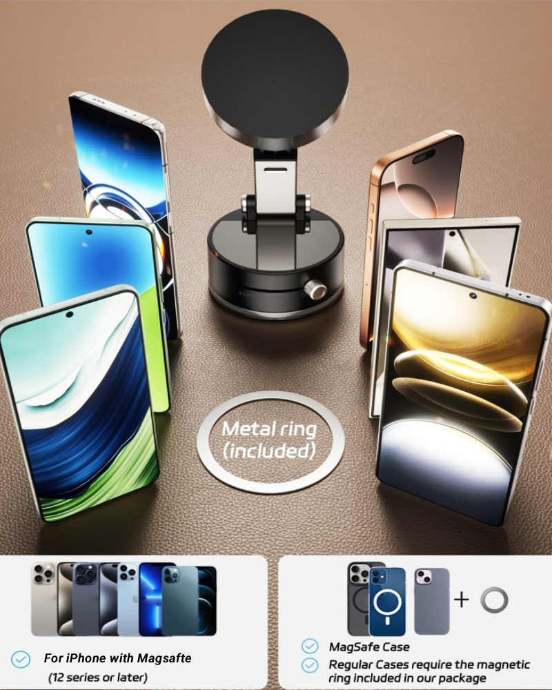 Suporte Magnético Do Telefone Desktop Dupla Sucção Base De Vácuo ...