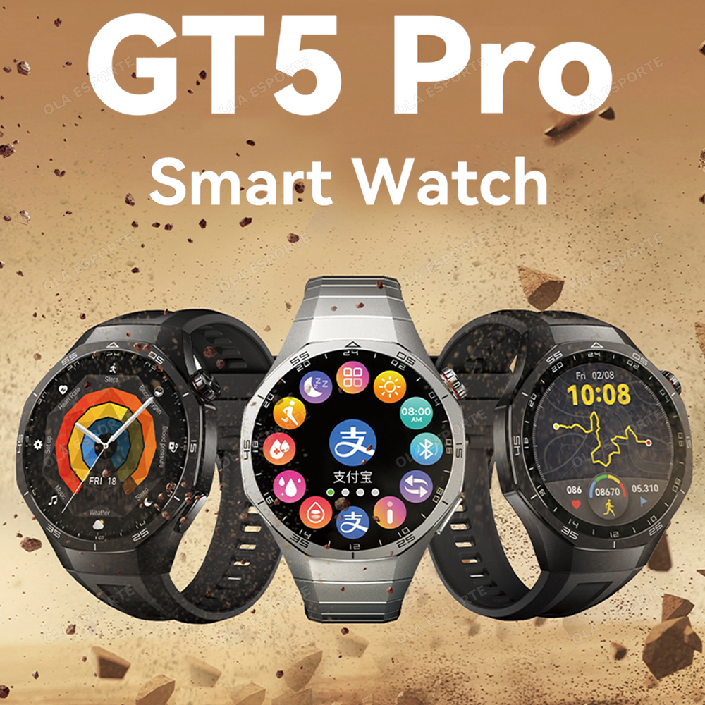 Novo Smartwatch GT5PRO Unissex Esportivo para Uso Externo com Bússola ...