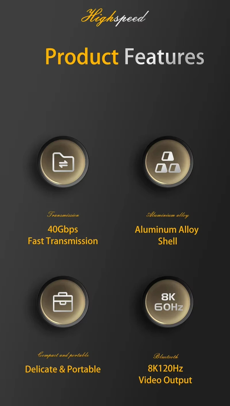 NNBILI USB4.0 40Gbps OTG tipo C adaptador de 90 graus 100W 5A USB C ...