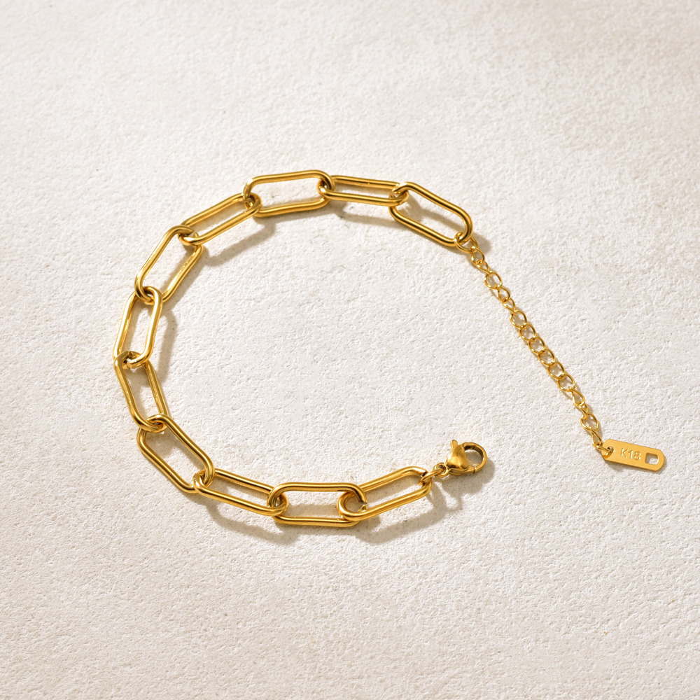 Pulseira Minimalista Banhada A Ouro Vnox De Aço Inoxidável Para ...