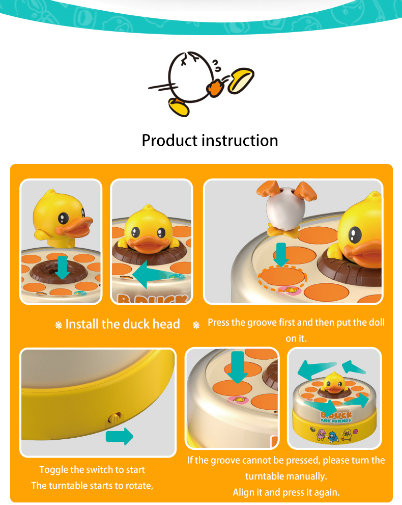 Crianças Montessori Brinquedo Elétrico Girar Saltando Dos Desenhos ...