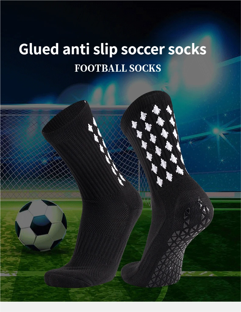 Meias De Futebol Antiderrapantes Masculinas – Sola Grossa Terry Com ...