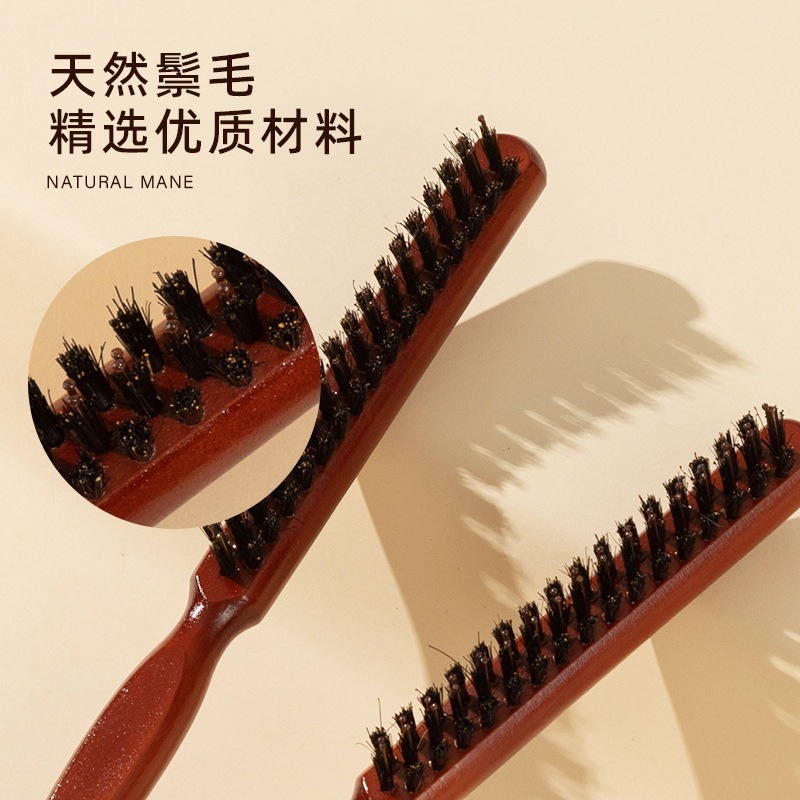 【Wanmei】Conjunto de Escova de Cabelo com Cerdas de Javali Natural de ...