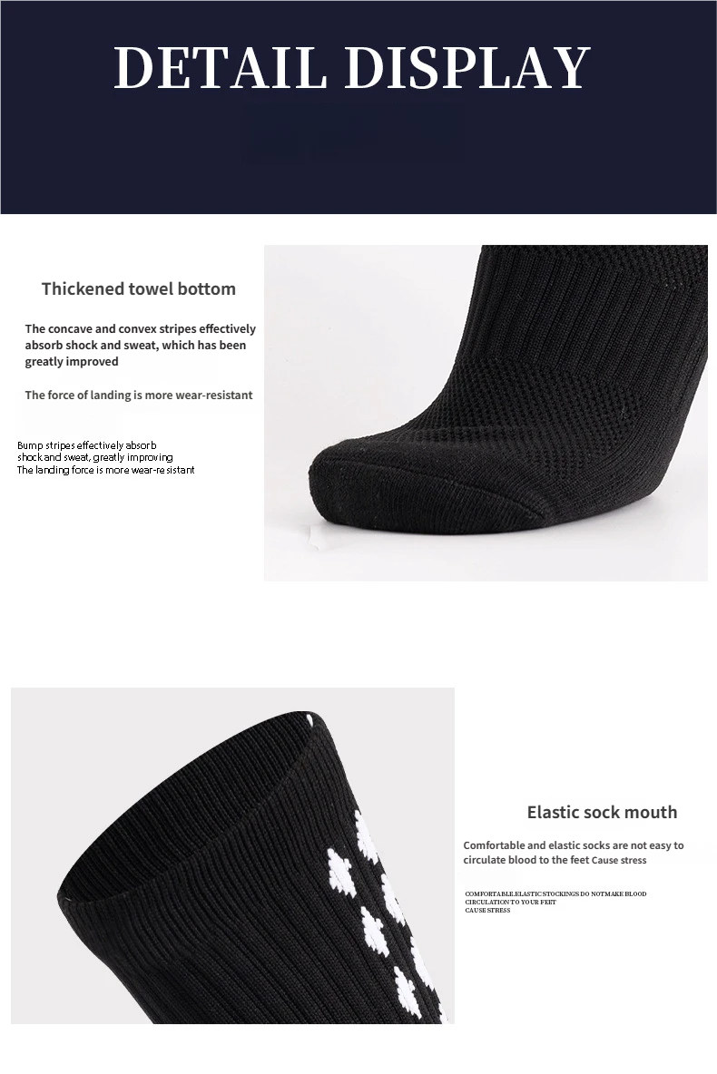 Meias De Futebol Antiderrapantes Masculinas – Sola Grossa Terry Com ...