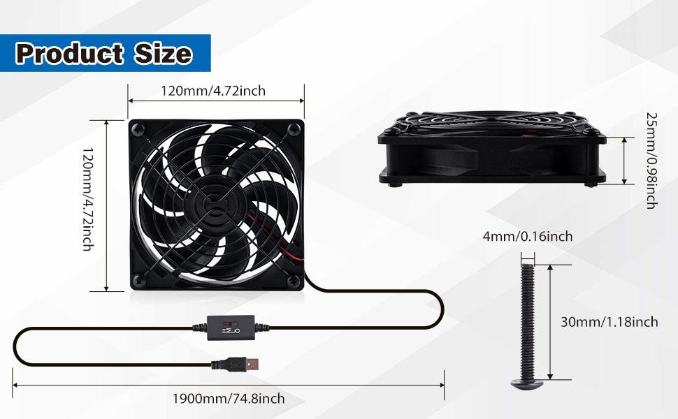 DeskPi RackMate Acessórios USB 5V Ventilador De Refrigeração Para ...