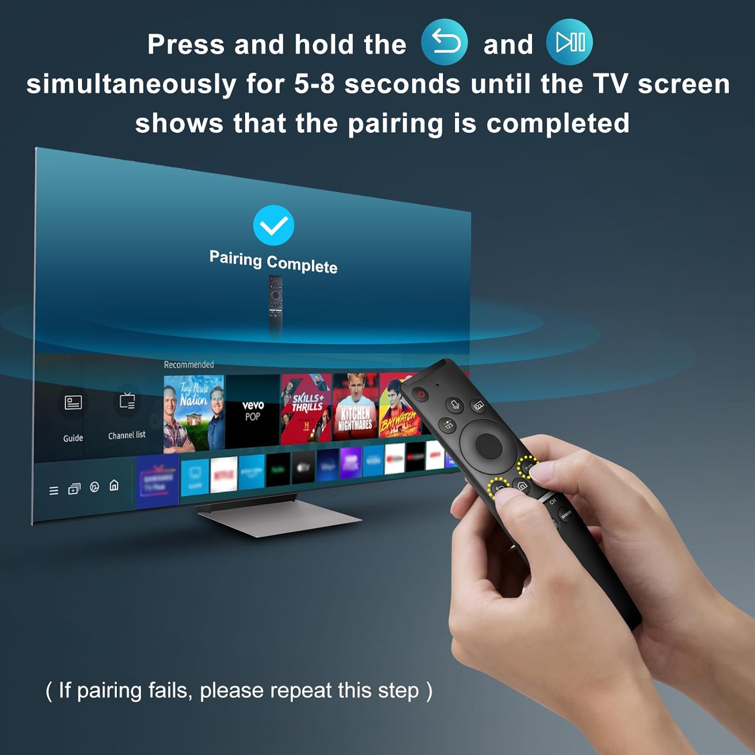 Controle Remoto de TV LCD Inteligente Samsung BN59-01312F com Microfone ...