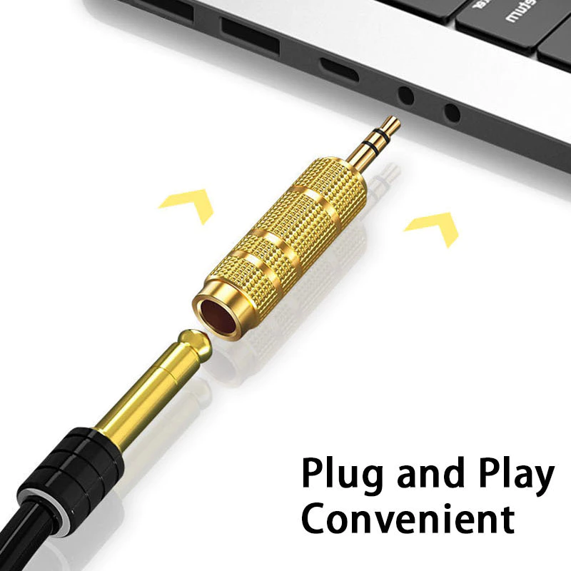 BOMGE Adaptador de Áudio Pro: 6,35mm para 3,5mm/USB-C/Hub USB ...